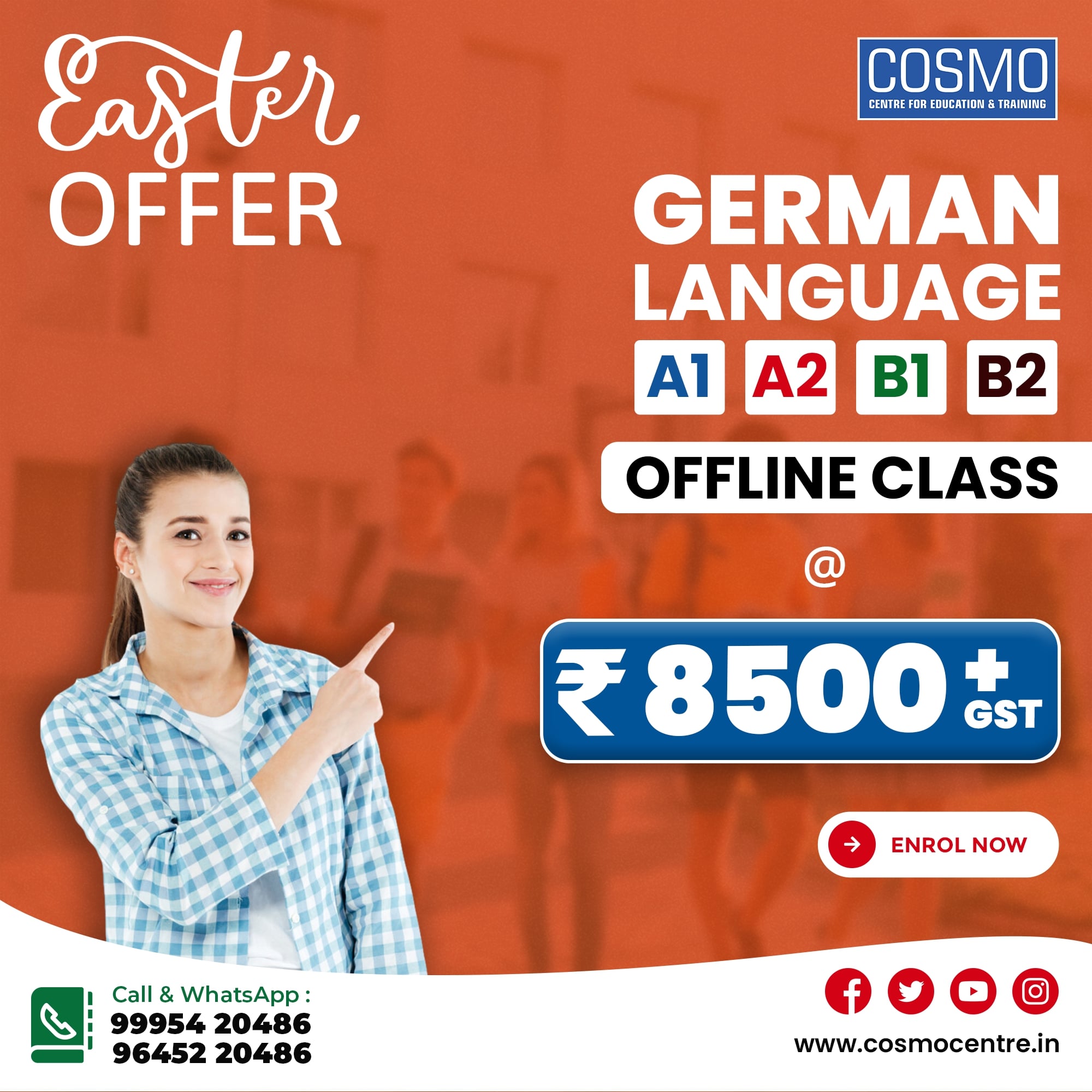 German A1, A2, B1, B2 Coaching in Trivandrum - COSMO German Centre