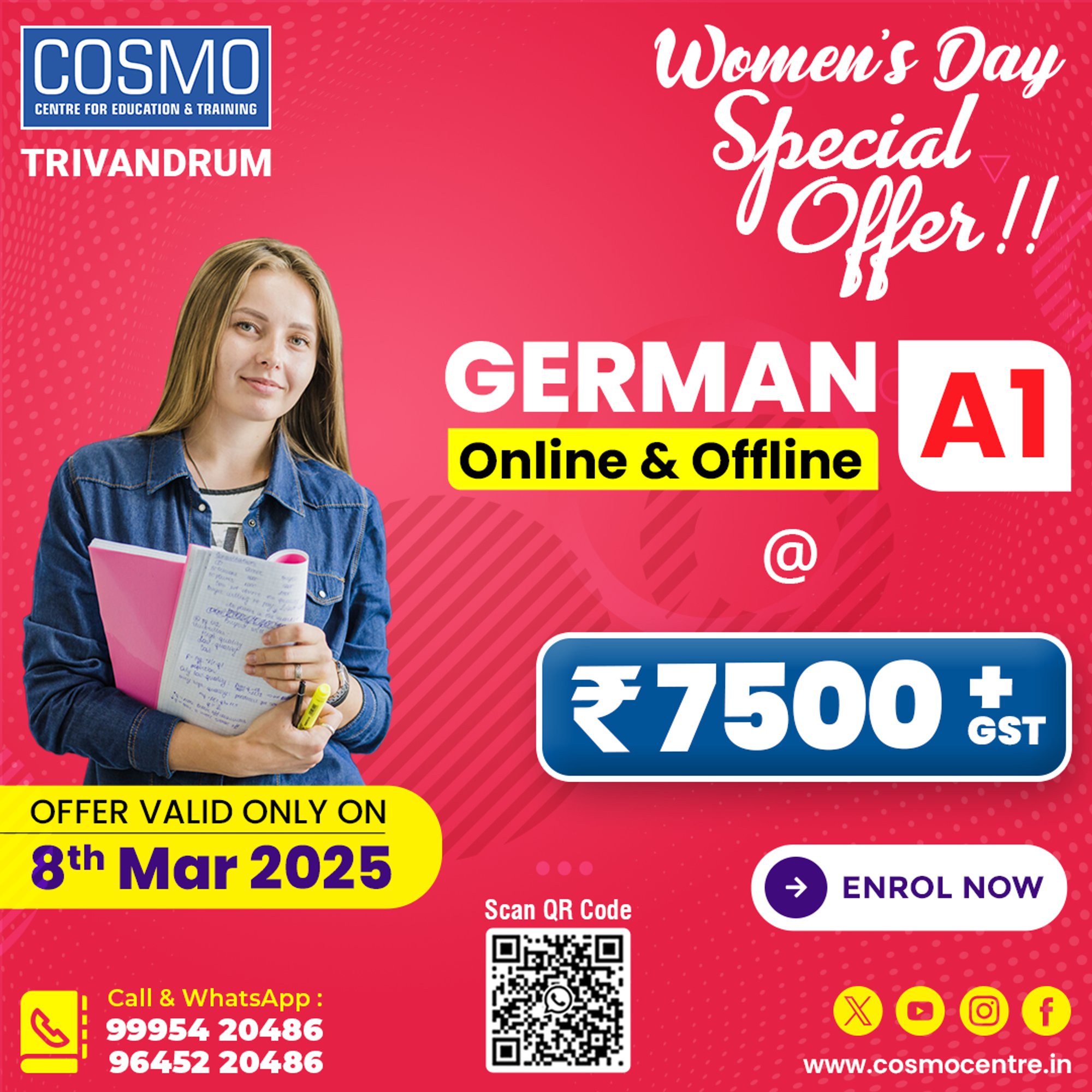 German A1, A2, B1, B2 Coaching in Trivandrum - COSMO German Centre
