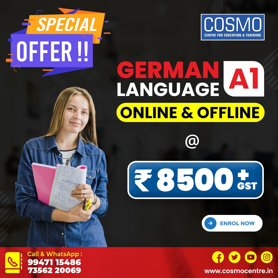 German A1, A2, B1, B2 Coaching in Trivandrum - COSMO German Centre